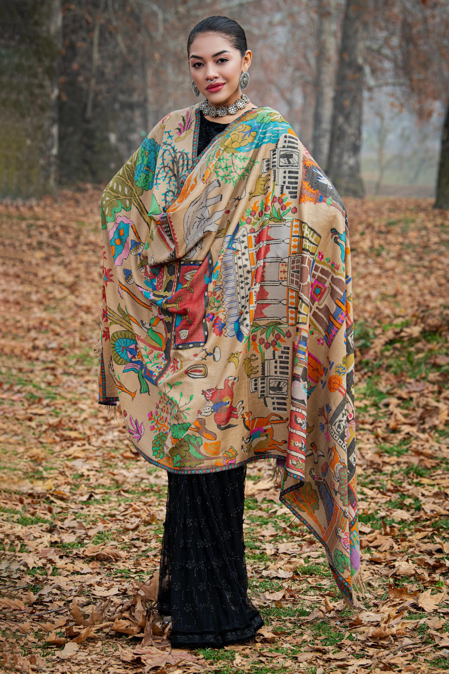 Kani Pattern Shawl | Luxury Gifts for Bride