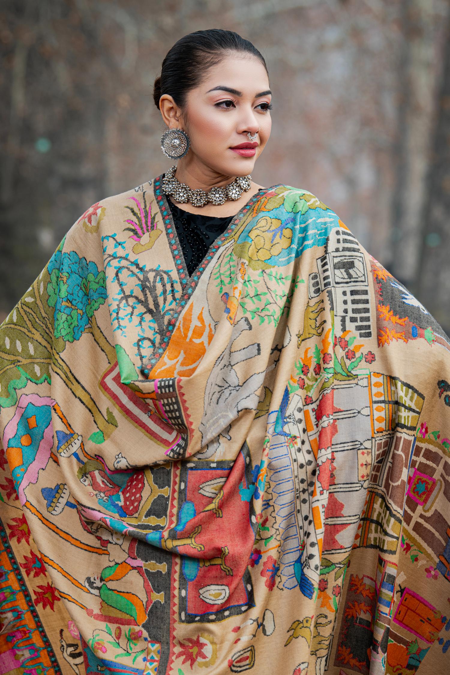 Kani Pattern Shawl | Luxury Gifts for Bride