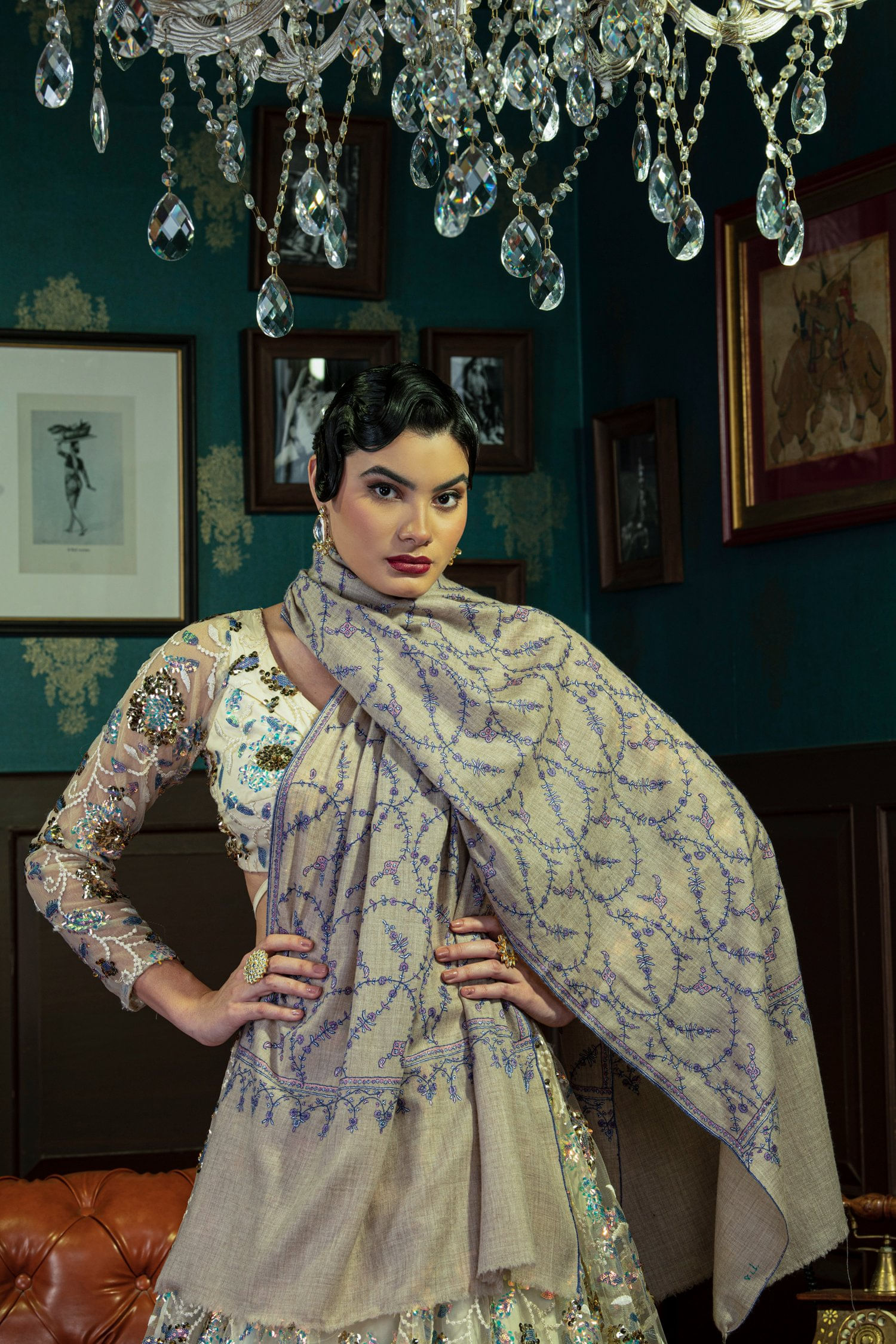 Beige GI Sozni Cashmere Wrap | Authentic, Original Cashmere scarf