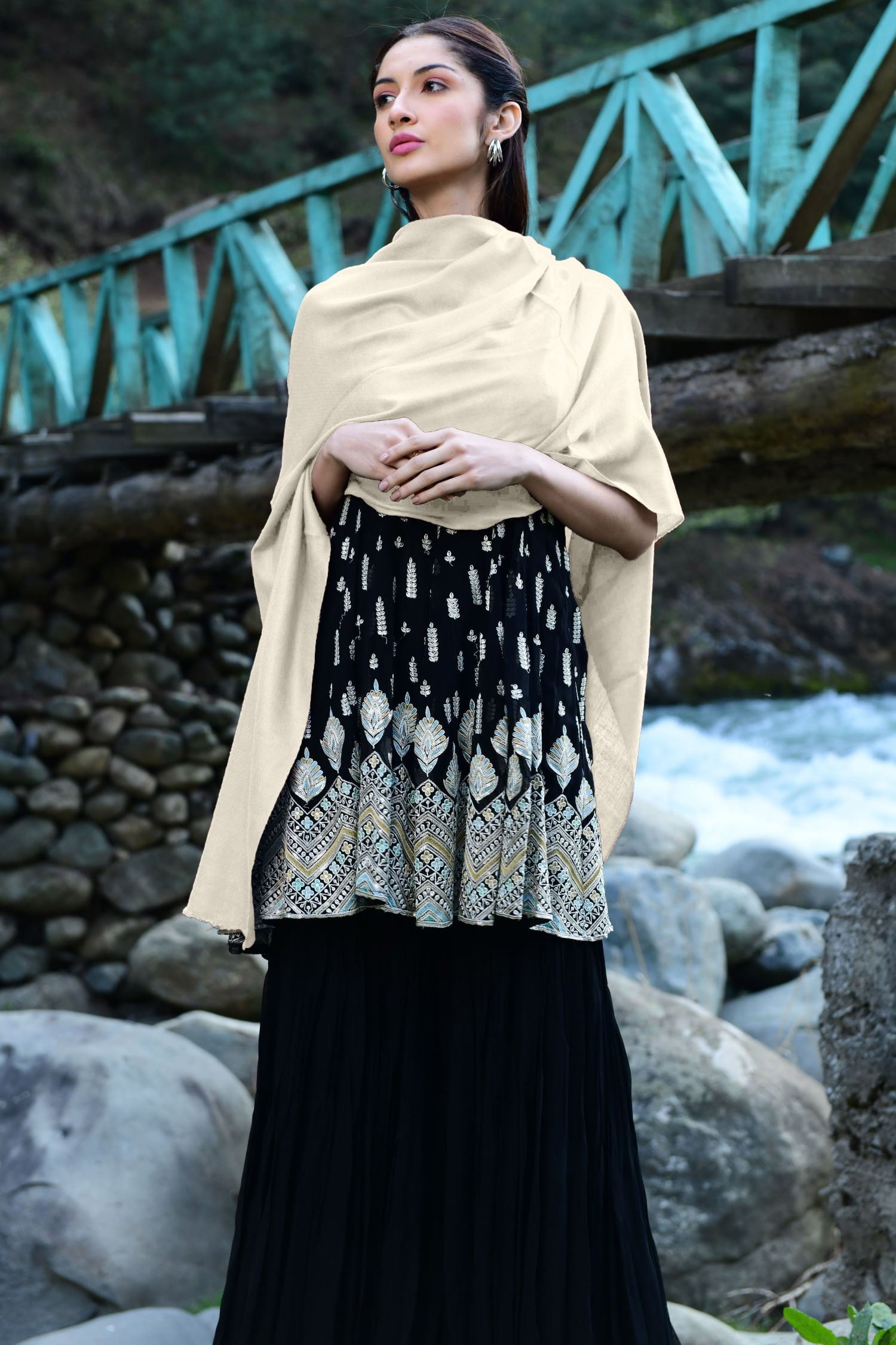 White Cashmere Wrap Pure Pashmina