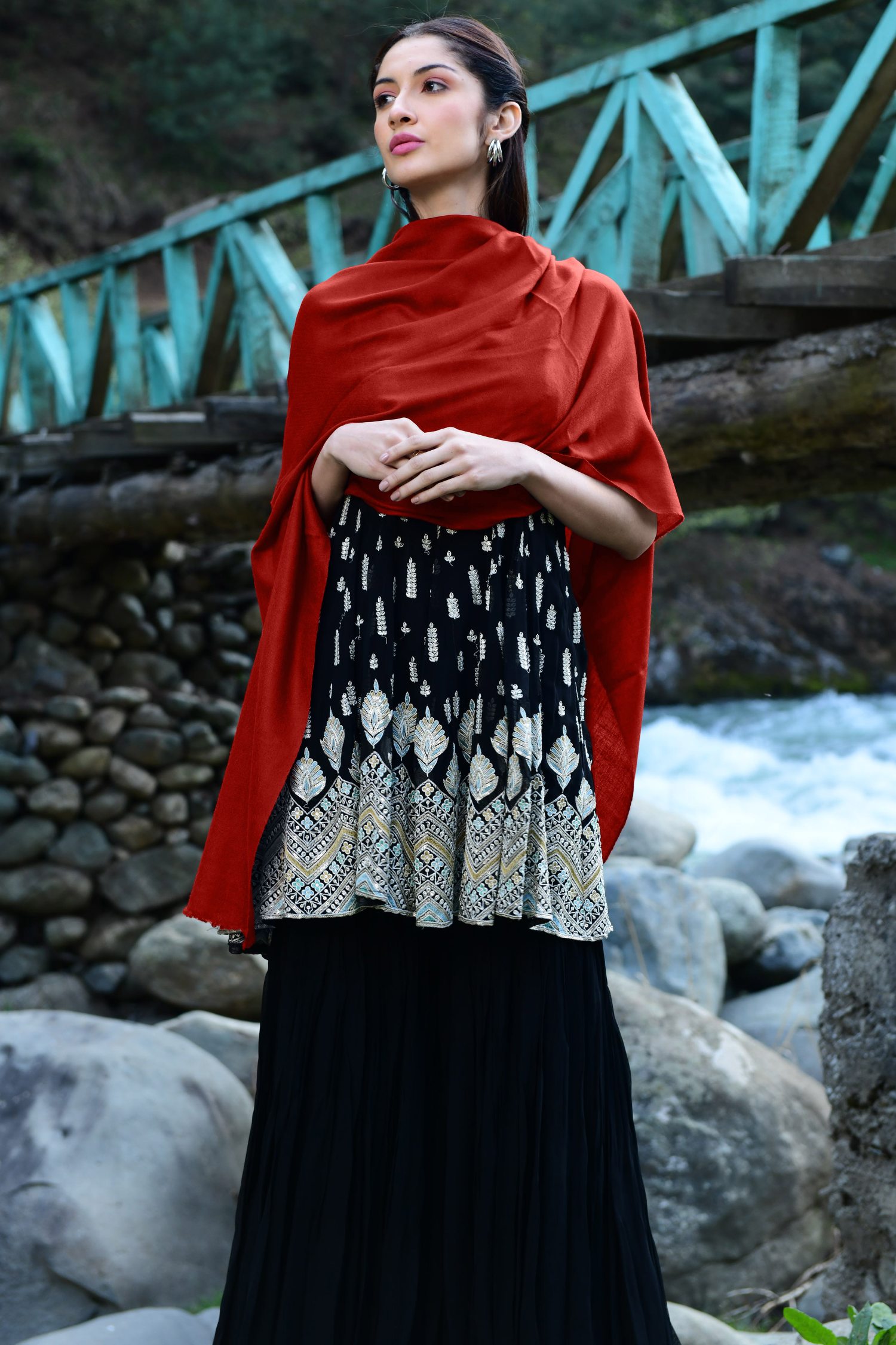 Red Cashmere Wrap | High Quality Cashmere