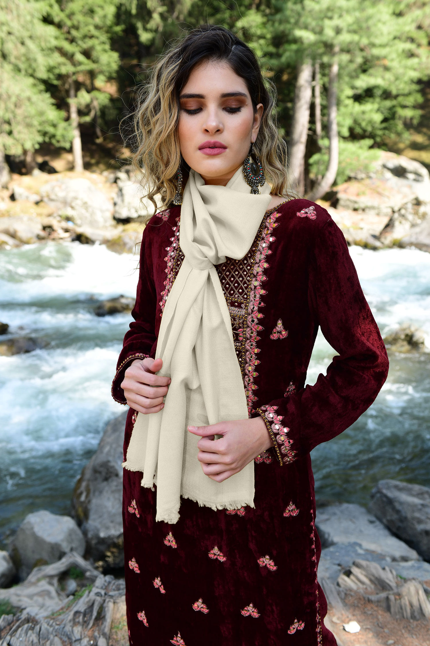 Ivory Cashmere Scarf | Best Cashmere