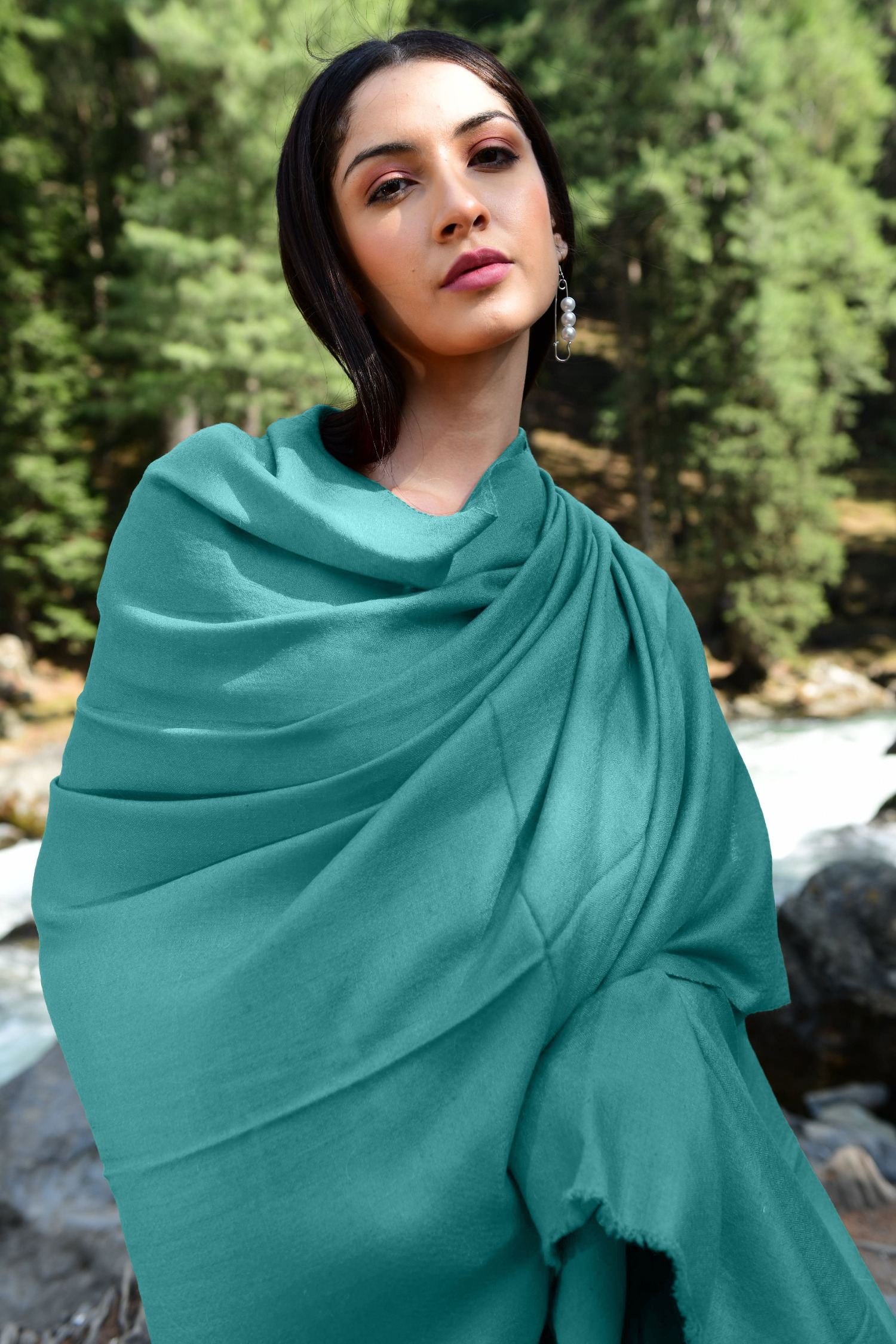 Teal Pashmina Shawl | Pashmina Shawls for Women